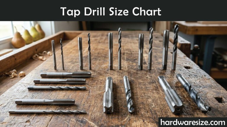 Tap Drill Size Chart for Metric and Imperial Screws - Hardware Size