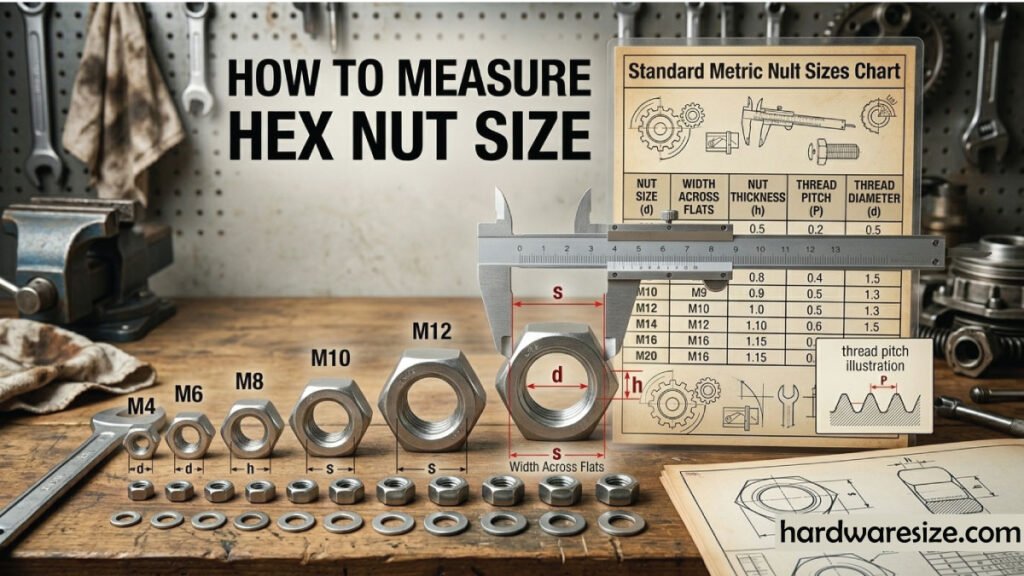 How to Measure Hex Nut Size: 4 Easy Ways with Size Charts - Hardware Size